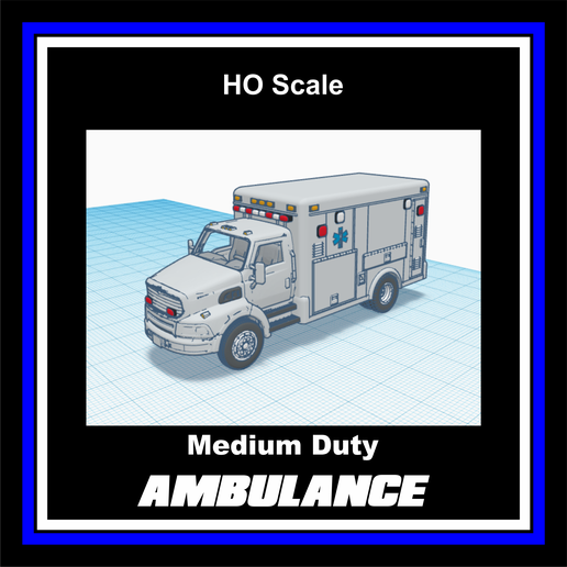 🚑 HO SCALE MEDIUM DUTY AMBULANCE・ STL File for 3D printing・Cults