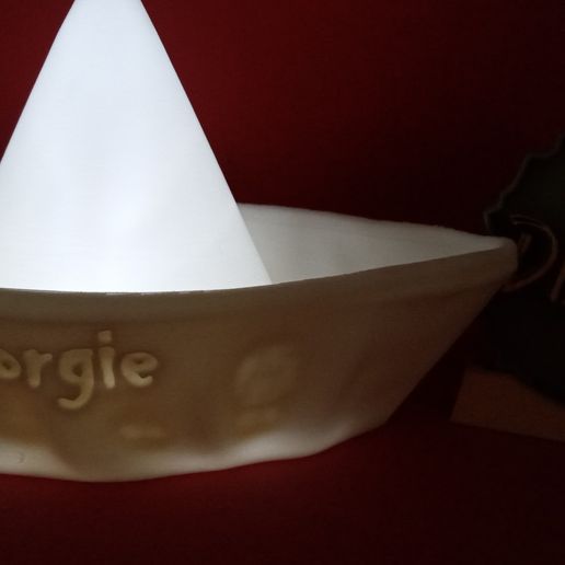🛥️ It Boat SS Georgie Origami Paper Boat Light・ STL File for 3D ...