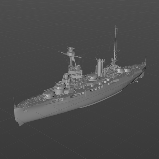 🚢 French battleship "Brittany" 3D model material・ OBJ File for 3D ...