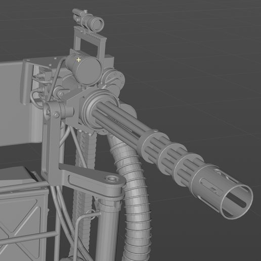 🔫 American M134 Minigun (Machine) machine gun digital model material-4 ...