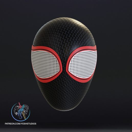 🕷️ Miles Morales Spider Verse Mask STL・ STL File for 3D printing・Cults