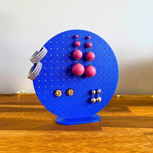 💍 Large Stud Earring Holder・ STL File for 3D printing・Cults