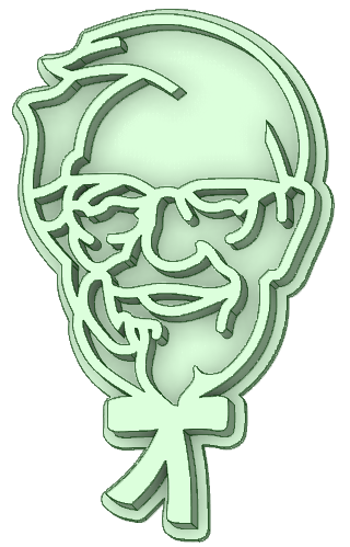 🍪 KFC logo face 40mm cookie cutter・ STL File for 3D printing・Cults