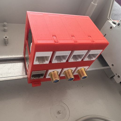 🧞‍♂️ Modular DIN Rail Mount for 2–10 Keystone Jacks・ STL File for 3D ...