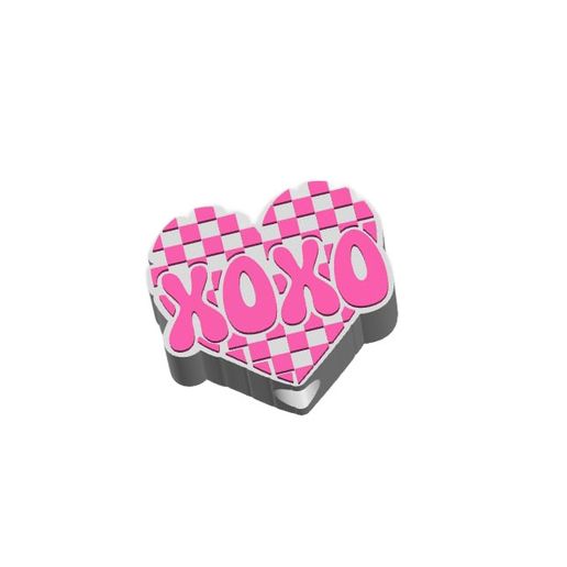 💜 Checker Print XOXO Heart Topper 2 sizes 3MF File included・ 3D File ...