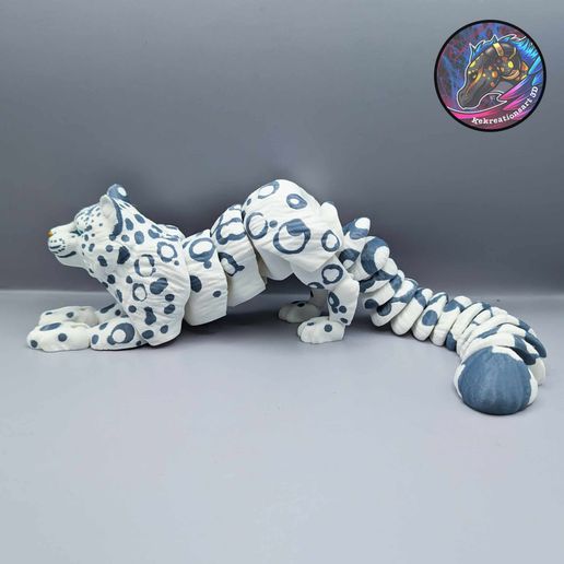 🌨️ Flexi Snow Leopard・ STL File for 3D printing・Cults