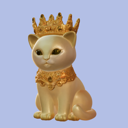 STL file Queen cat cat queen cat crown 👸 ・Design to download and 3D ...