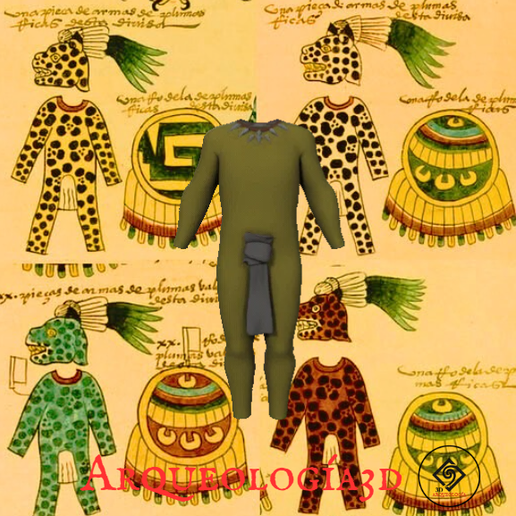 👾 Aztec Jaguar Warrior Skin (Ocelotl)・ STL File for 3D printing・Cults