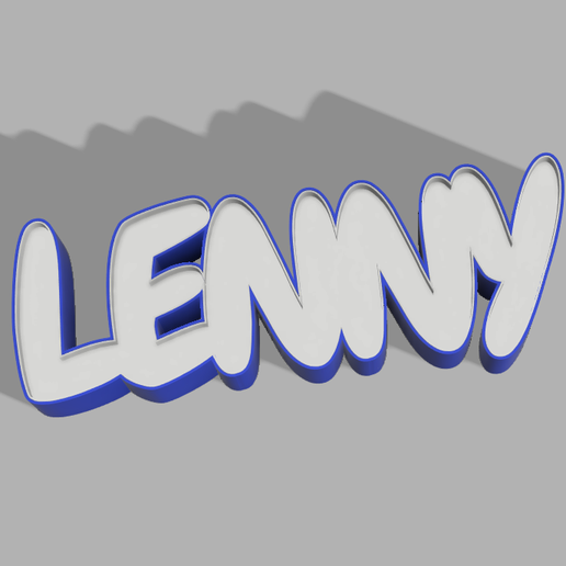 Fichier STL LAMPE LED PERSONNALISÉE - PRÉNOM LENNY 🔌 ・Objet imprimable ...