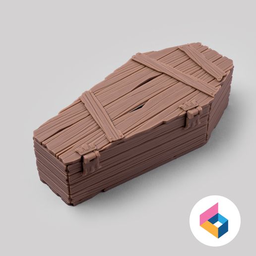 👴 Old Wooden Coffin・ STL File for 3D printing・Cults