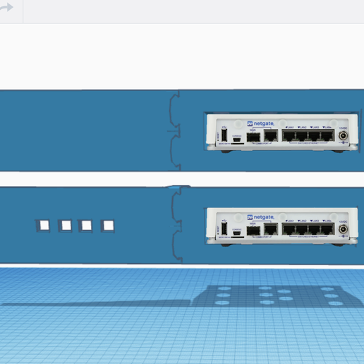 STL file 2U 19" Netgate 2100 rack/cabinet mount with optional keystone ...