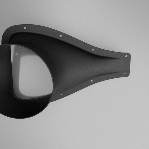 🚗 Large Naca style duct・ OBJ File for 3D printing・Cults
