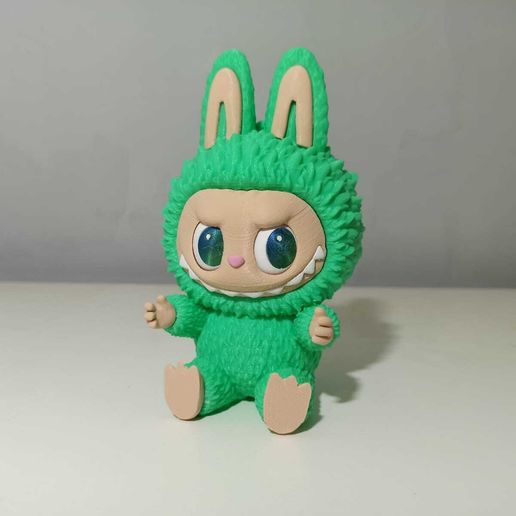 👀 Labubu Sitting with Moving Eyes Keychain version・ 3D File for 3D ...