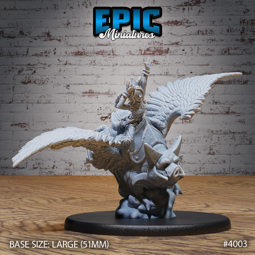 3D file Pig Flying Mount ‧ DnD Miniature ‧ Tabletop Miniatures ‧ Gaming ...