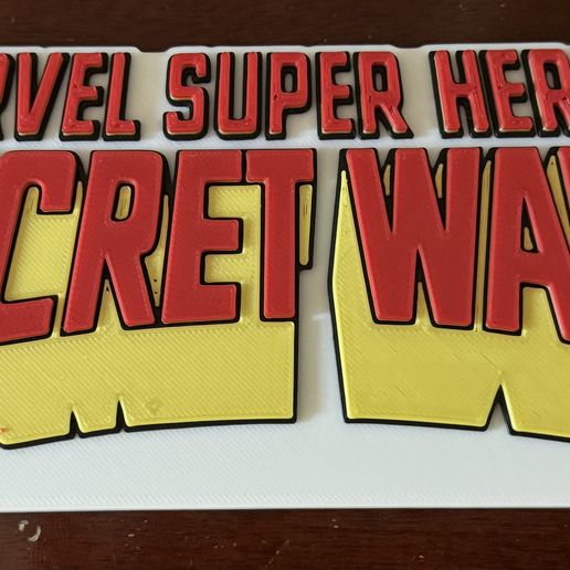 🖼️ 2x MARVEL SUPER HEROES SECRET WARS Logo Display by MANIACMANCAVE3D ...
