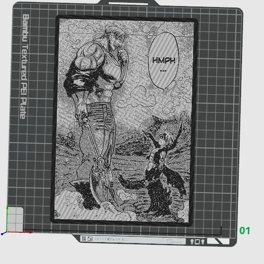 💬 Escanor vs Meliodas manga painel hueforge・Arquivo 3MF para Impressão ...