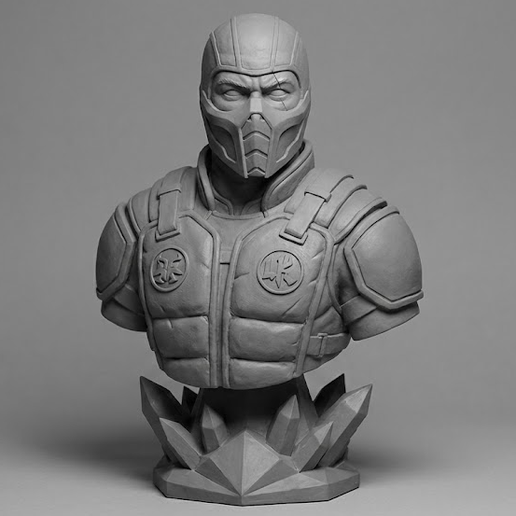 👤 Sub Zero Bust Mortal Kombat Ninja Grandmaster STL File for 3D ...