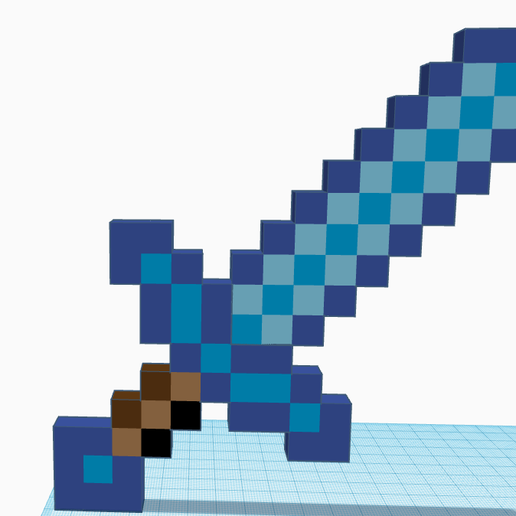 💎 minecraft diamond sword・ STL File for ・Cults