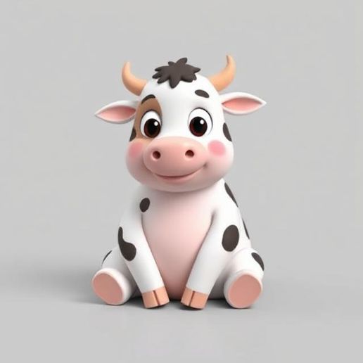 🐄 Cute Little Cow・ STL File for 3D printing・Cults