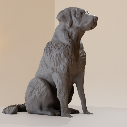 🐕 golden retriever sitting stl・ STL File for 3D printing・Cults