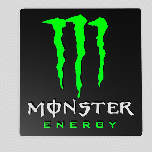 OBJ file Monster Engery Sign 👹 ・3D print object to download・Cults