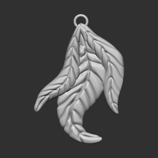🪶 Feather Pendant 3D Printable Model・ STL File for 3D printing・Cults