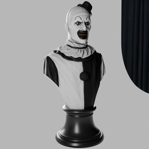 🎨 terrifier art the clown bust sculpture・ STL File for 3D printing・Cults