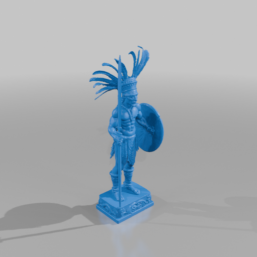👥 Aztec Warrior Statue・Free 3D File for ・Cults