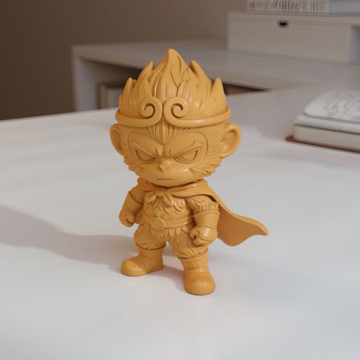🐒 Cute Monkey King・ STL File for 3D printing・Cults