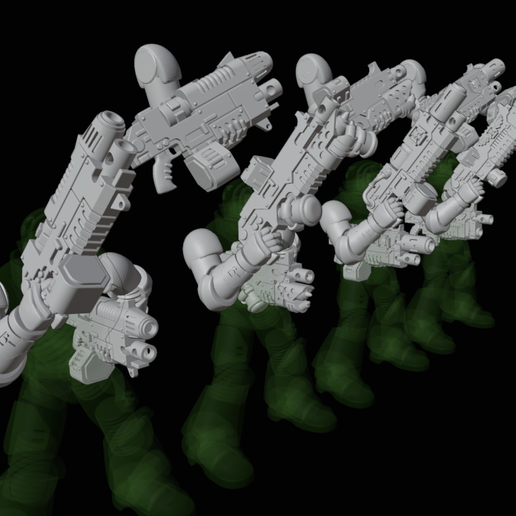 🆕 Combi-weapons for new Primary Rear Guard・ STL File for 3D printing・Cults