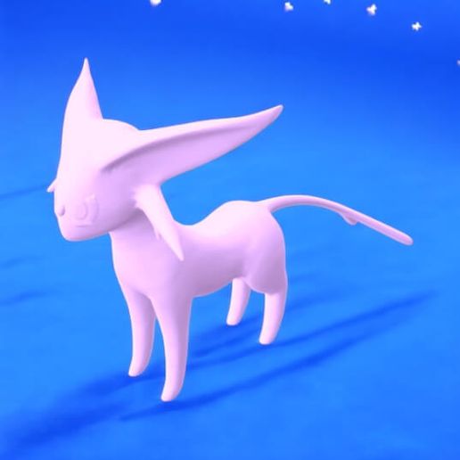 🐉 Espeon HD 3D Print Model – Graceful Psychic Eeveelution・ OBJ File for ...