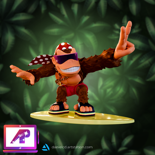 🏄 DKC2 Funky Kong・ 3D File for 3D printing・Cults