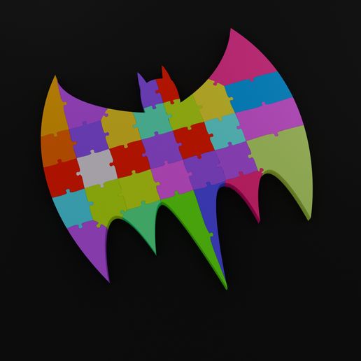 🦇 Bat Jigsaw Puzzle・ STL File for 3D printing・Cults