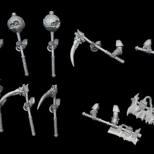 🔫 Death Guardian Dudes Melee Weapons pack・ 3D File for 3D printing・Cults