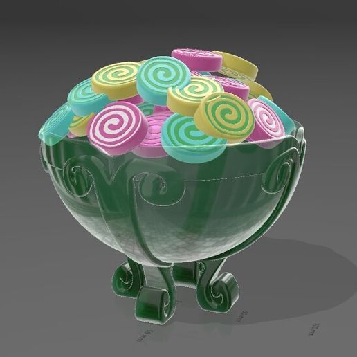 🥣 Taffy Bowl and Taffy from Coraline・ STL File for 3D printing・Cults