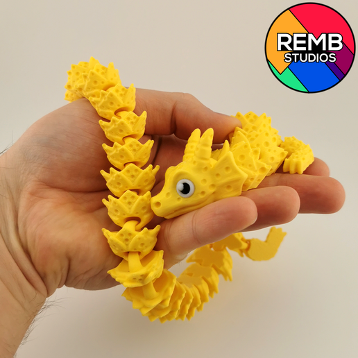 Articulated Cheese Dragon 🧀🐉・ STL File for 3D printing・Cults