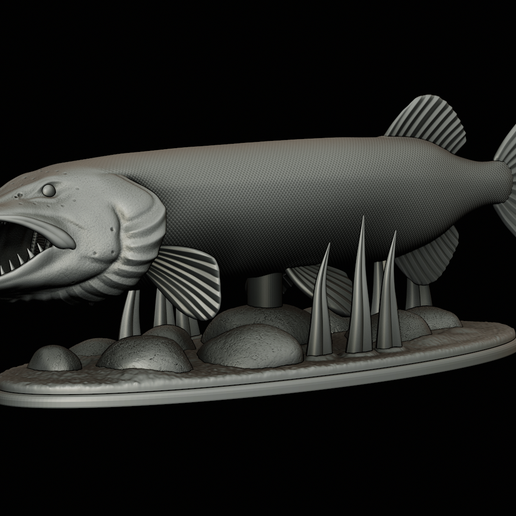 🐠 fish pike muskellunge muskie / Esox masquinongy statue underwater ...