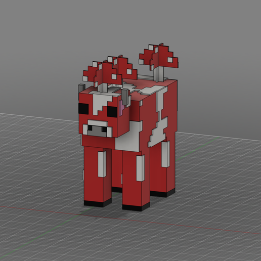 🧒 Minecraft Mooshroom・Free 3D File for ・Cults