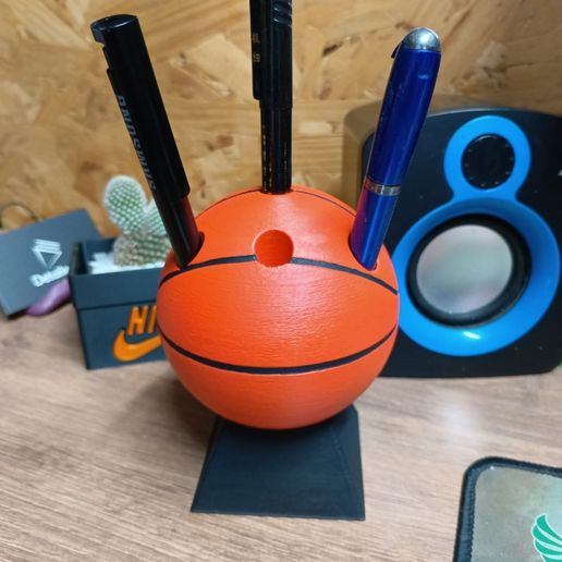STL file basketball basketball pencil holder pencil holders 🏀 ・3D ...