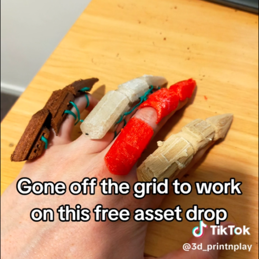 🐉 Wearable Dragon Claws Cosplay・Free STL File for 3D printing・Cults