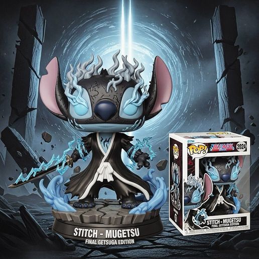 🎨 Stitch as Mugetsu Funko Pop・ STL File for 3D printing・Cults