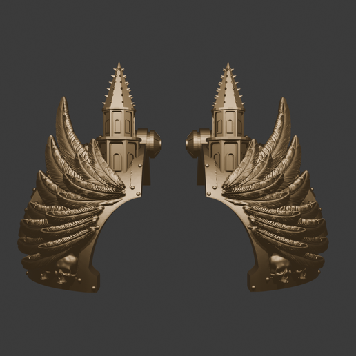 🎲 Imperium Saturnine Pauldrons・ STL File for 3D printing・Cults