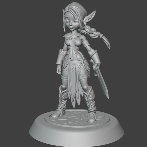 🧝 Beautiful Elf Warrior 32mm Miniature DND RPG Tabletop Elven Hero ...