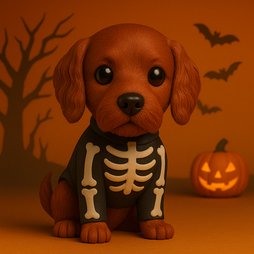 🎃 Setter Irlandés Esqueleto de Halloween POP -STL・Archivo STL para ...