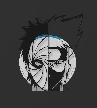 Archivo STL Suporte Alexa Echo Pop Naruto Obito /Kakashi 🍎 ・Modelo para ...