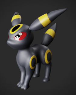 🐉 Noctali Pokémon 3D Model (PBR + Shaded)・ STL File for 3D printing・Cults