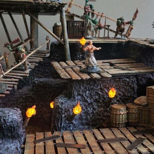 🪵 wooden Platform skeleton for tabletop games and dnd (video)・Free STL ...