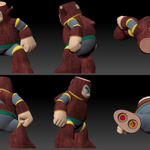 👨 Mega Man 2: Wood Man・Free 3D File for 3D printing・Cults