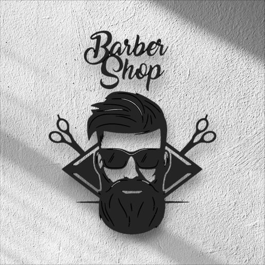 STL file WALL ART BARBER SHOP/ BARBER SHOP 🎨 ・3D printable model to ...