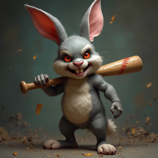 evil cartoon rabbit
